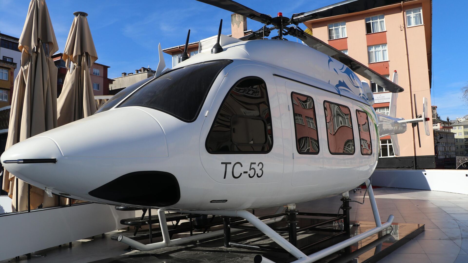 Rize meydanına helikopter yerleştirildi: 'VR gözlüklerle kentin tamamı ...